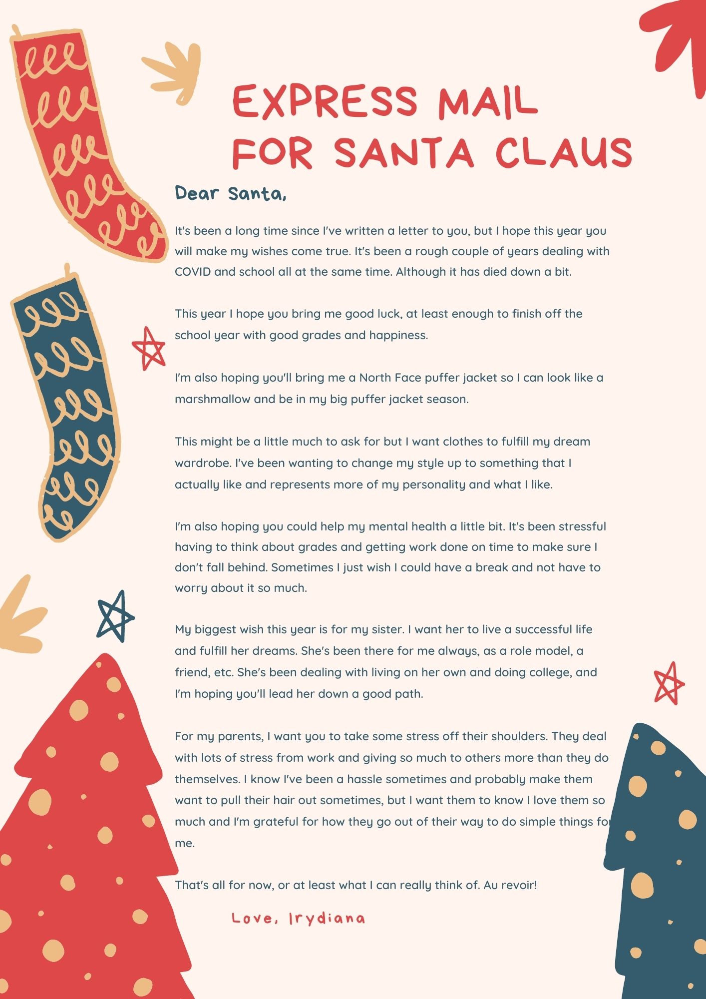 Letter to Santa – Lowry High