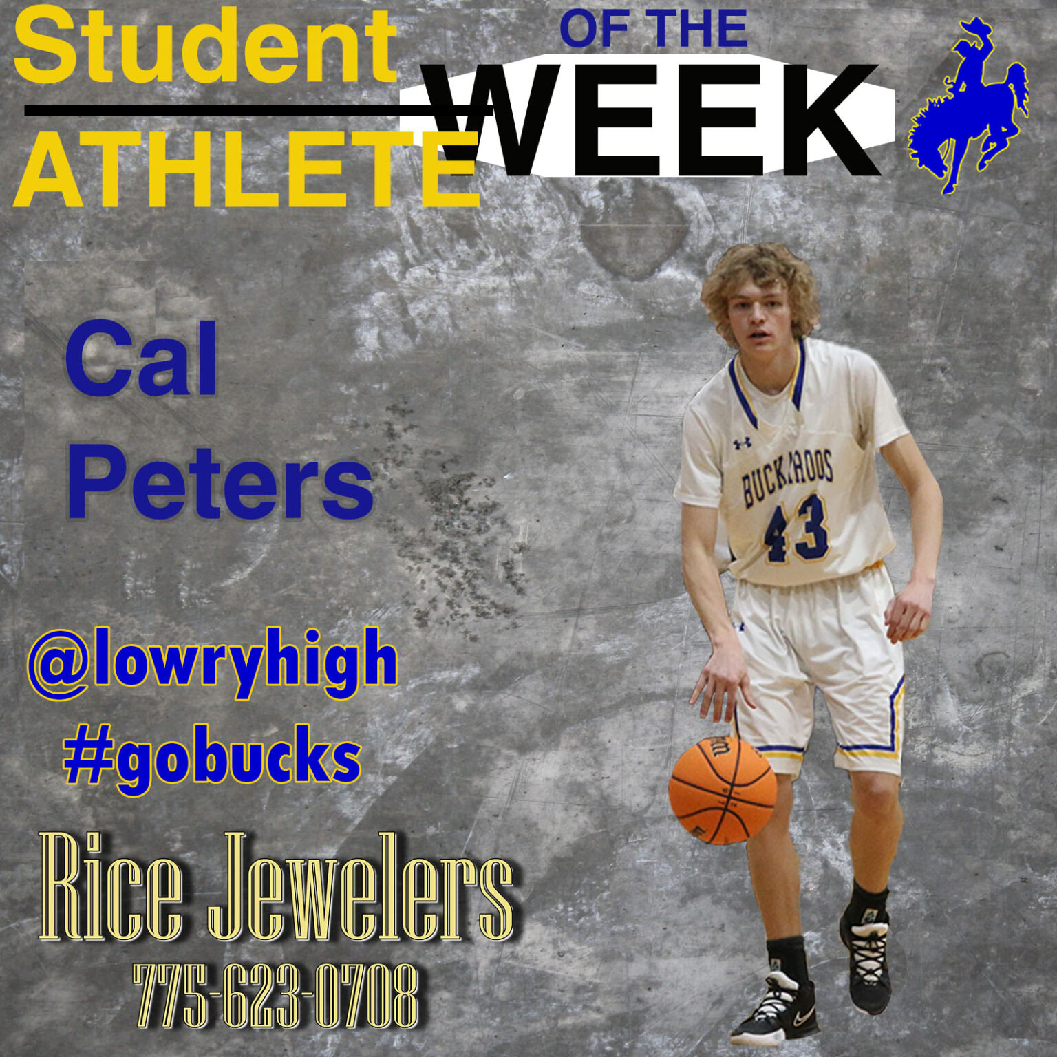 Cal Peters boy’s varsity basketball Student-Athlete of the Week - Lowry ...